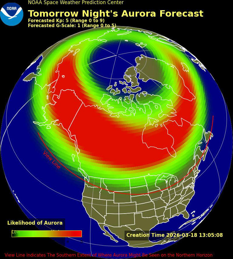 Northern lights alert! Aurora borealis could appear in 19 states tonight