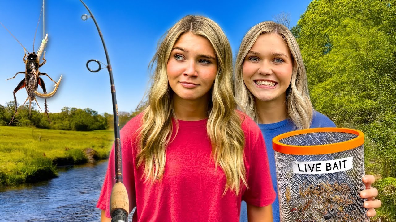 Tiny creek fishing! Twins try live bait