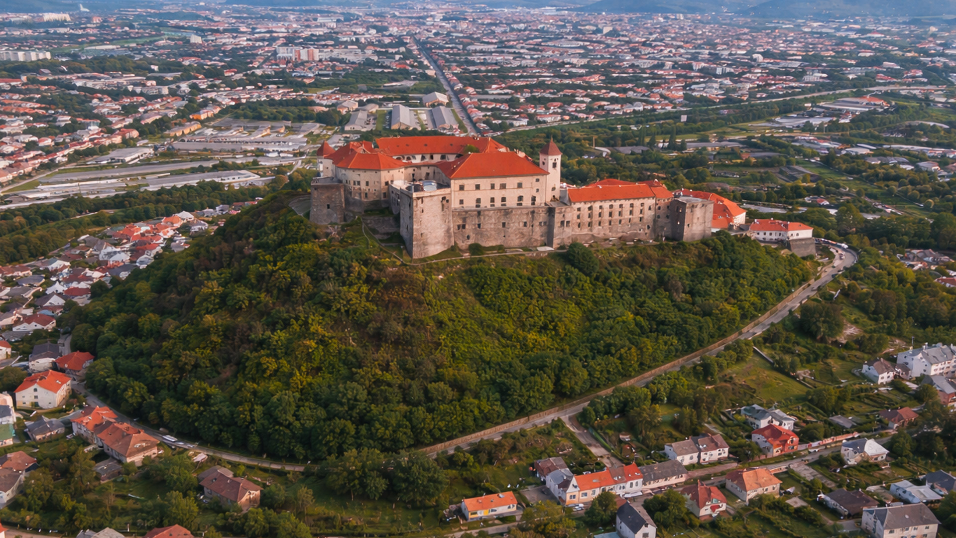 A fortress built on top of a volcanic hill