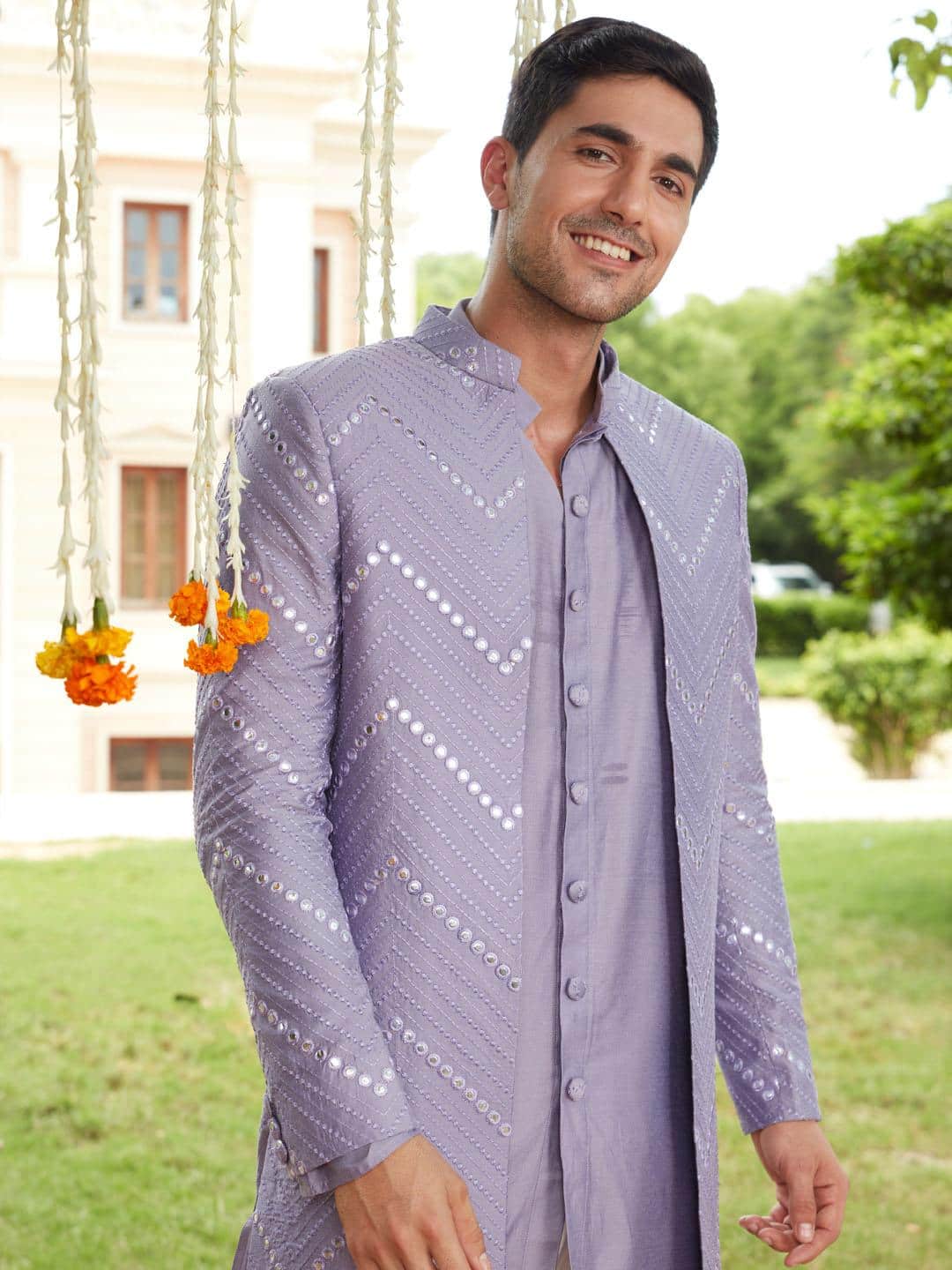 Elegant sherwani for men for wedding and festive style on Myntra