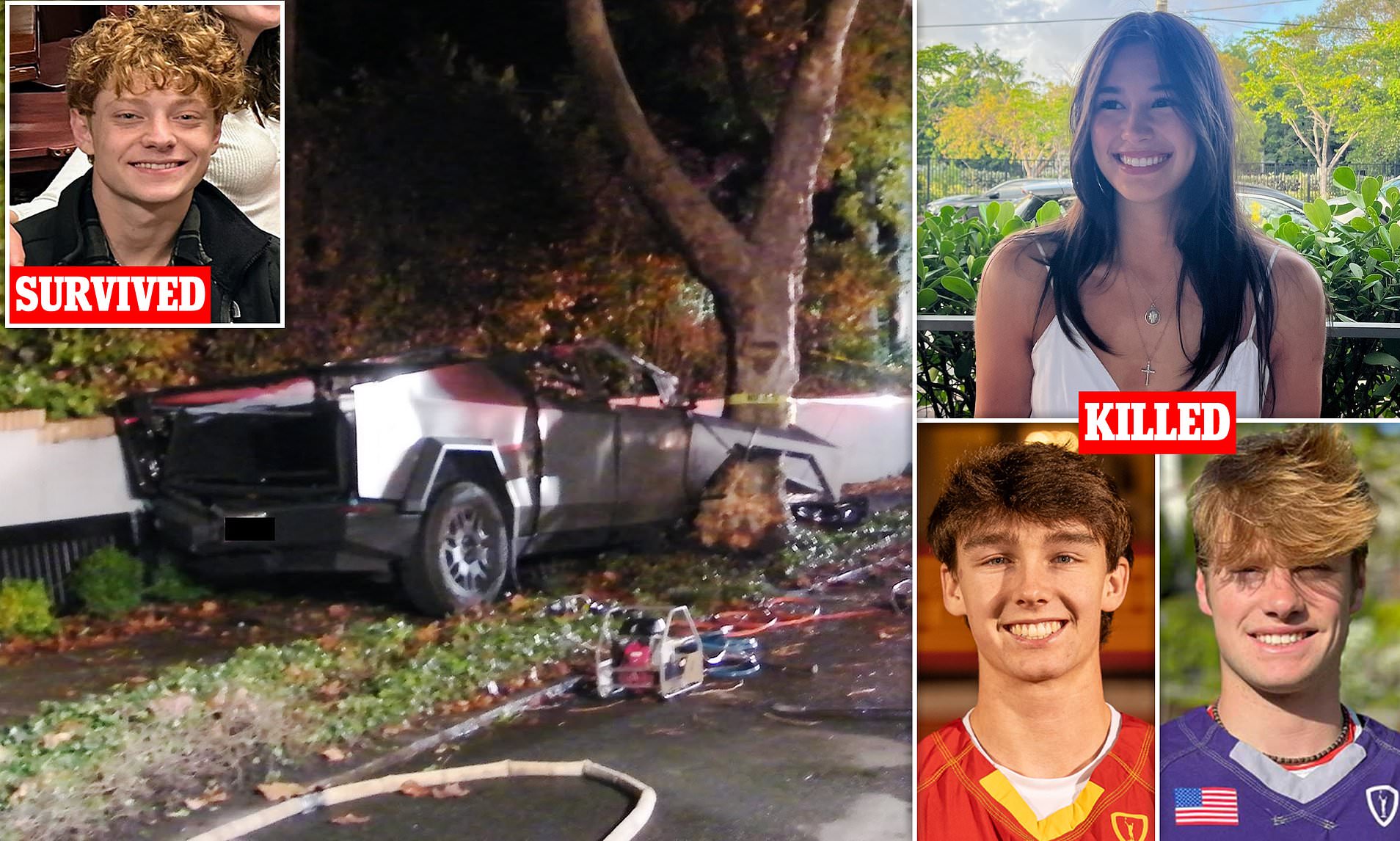 Only survivor of Tesla Cybertruck horror crash that killed three ...