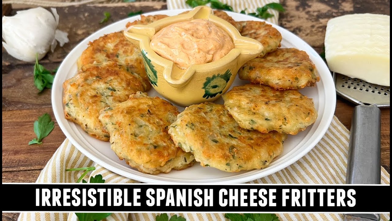 Spanish cheese fritters | Easy crispy cheese fritters recipe