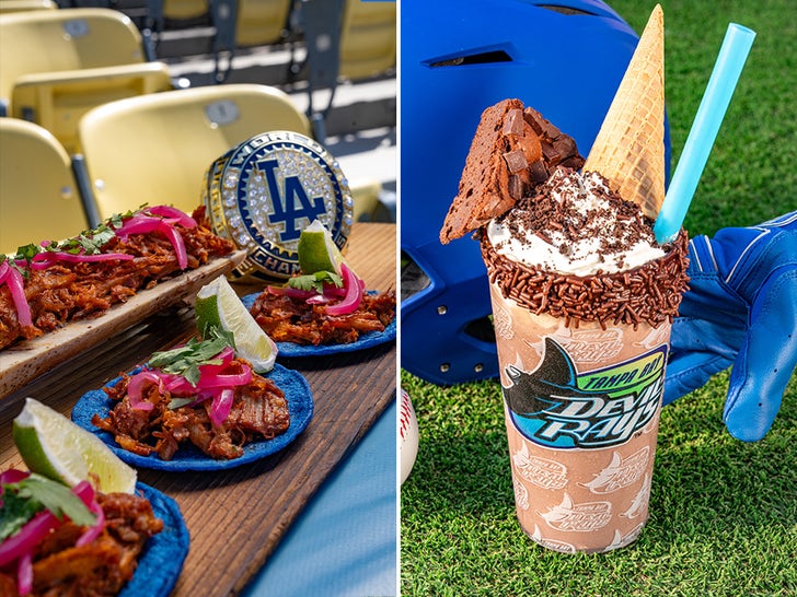 MLB teams unveil opening day dishes, two-foot hot dogs and loaded shakes!