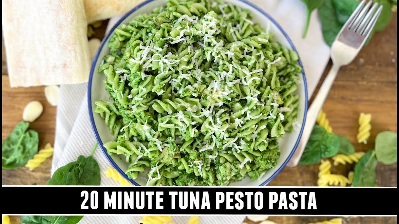 Tuna pesto pasta | Easy 20-minute quick pasta recipe with bold flavor