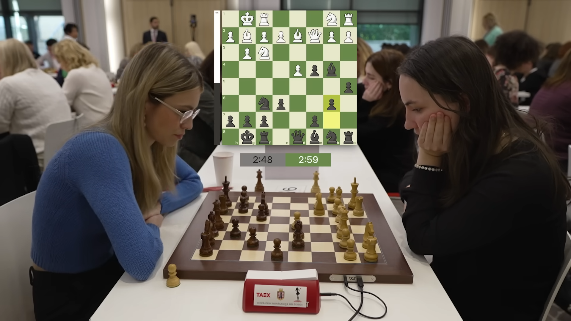 This chess game looked lost until the counterattack began