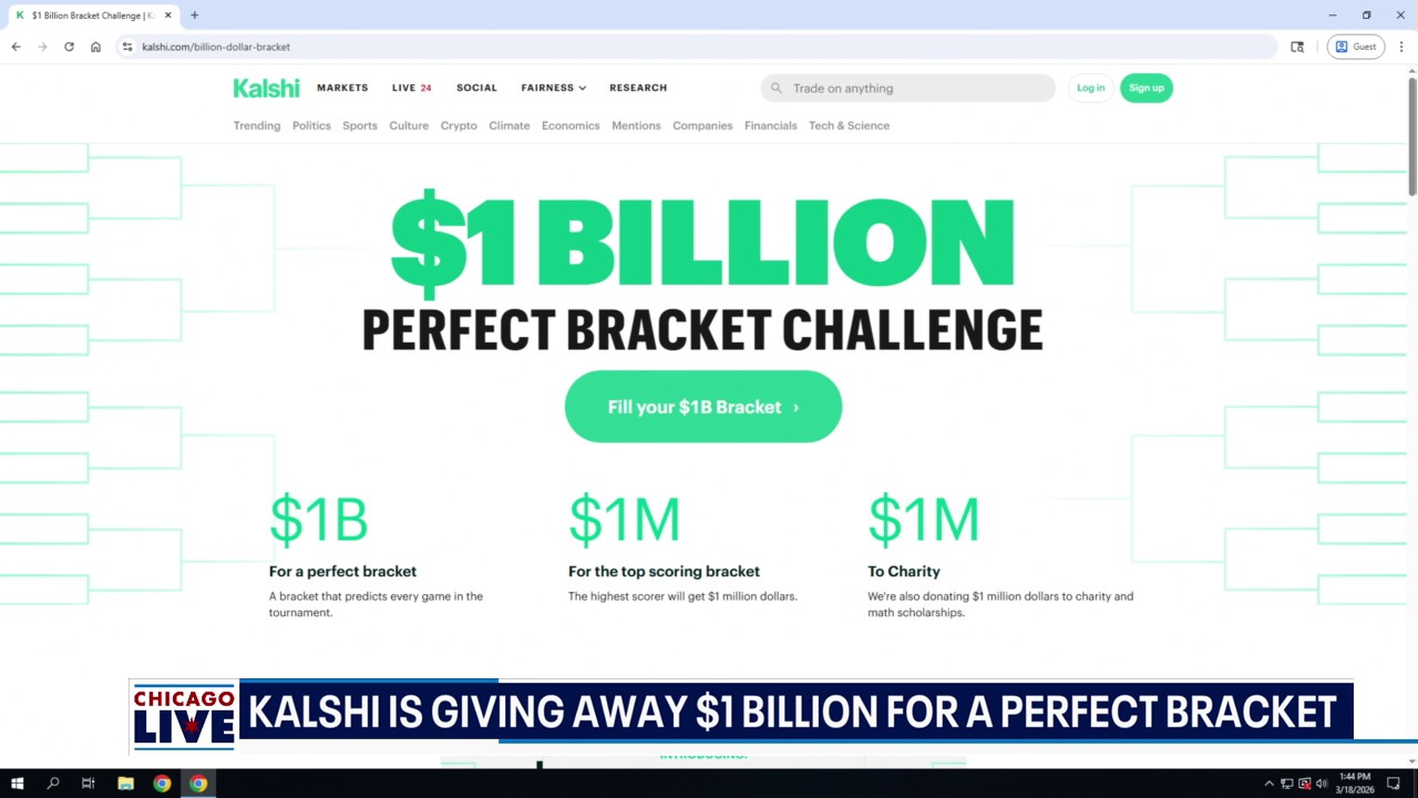 $1B prize offered for nearly impossible perfect bracket | ChicagoLIVE