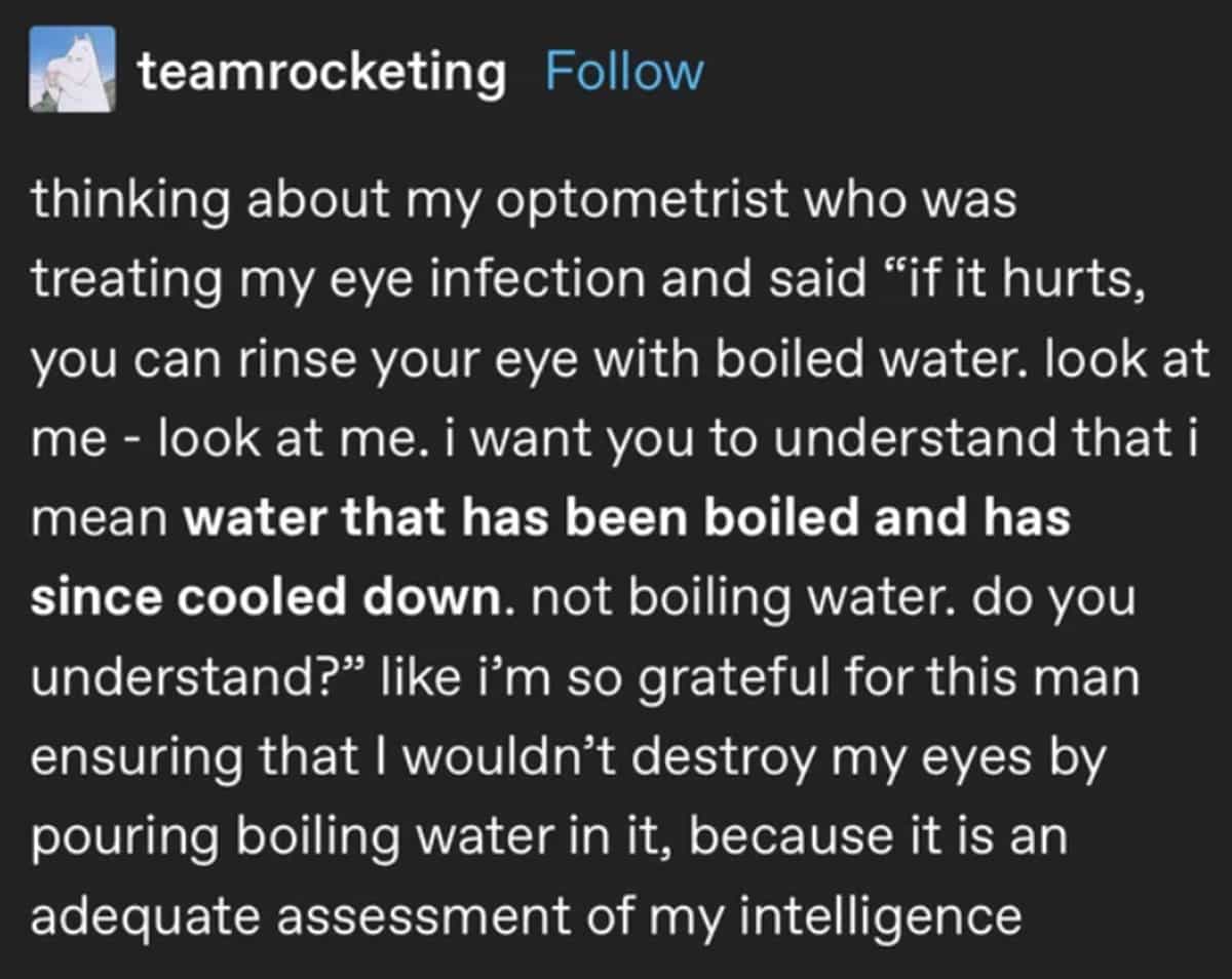 Strangely funny times someone posted something a little too specific