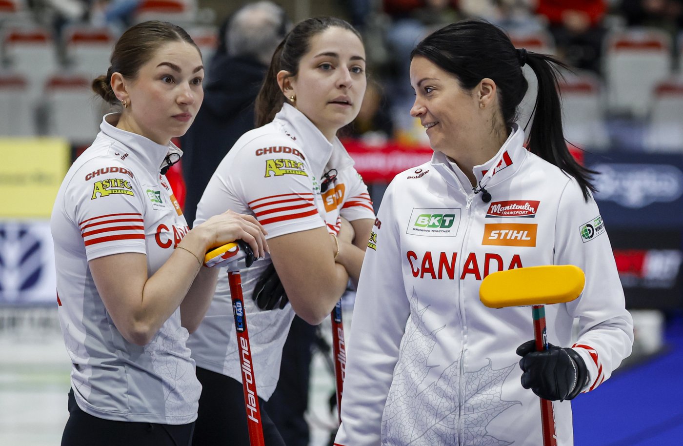 No handshakes: Canada's Einarson protects sprained finger at women's ...