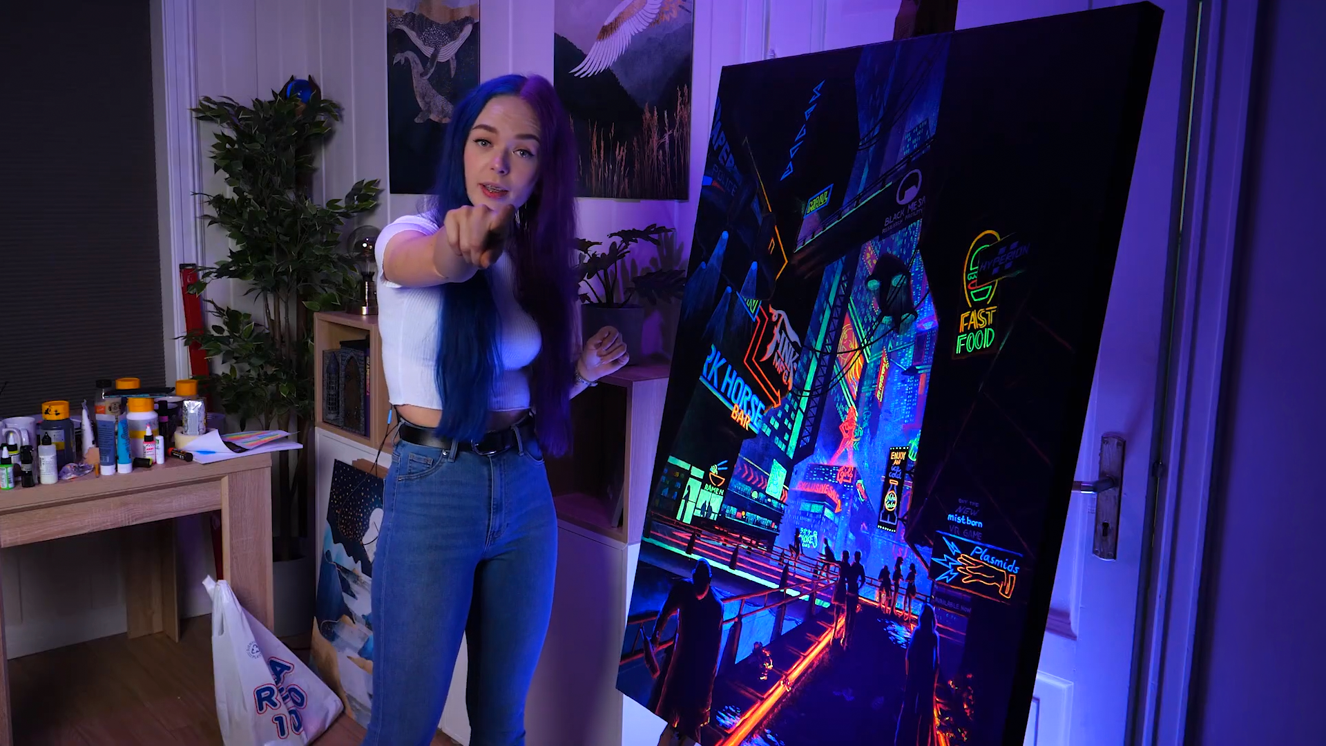 Transforming a room with UV paint