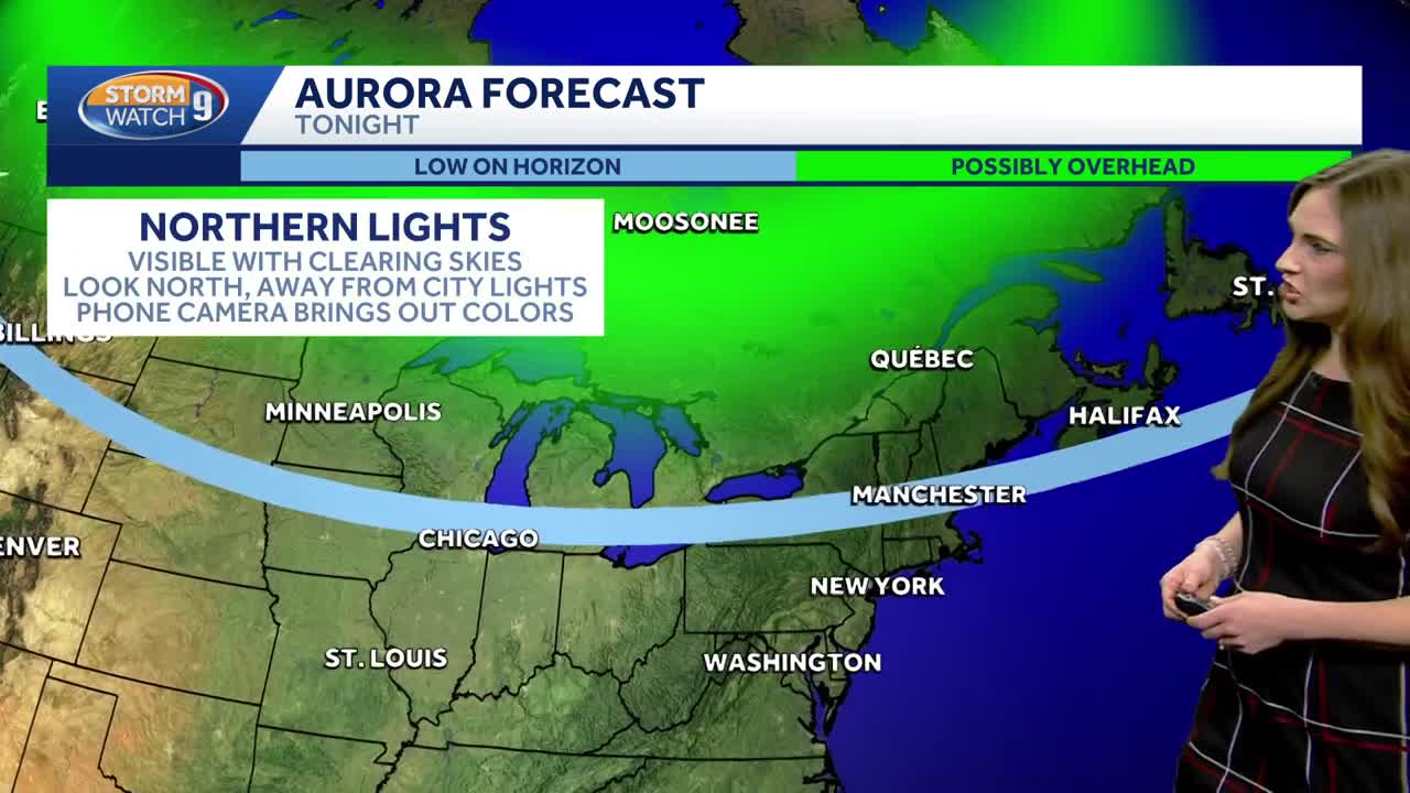 Northern lights could be visible in New Hampshire on Wednesday night