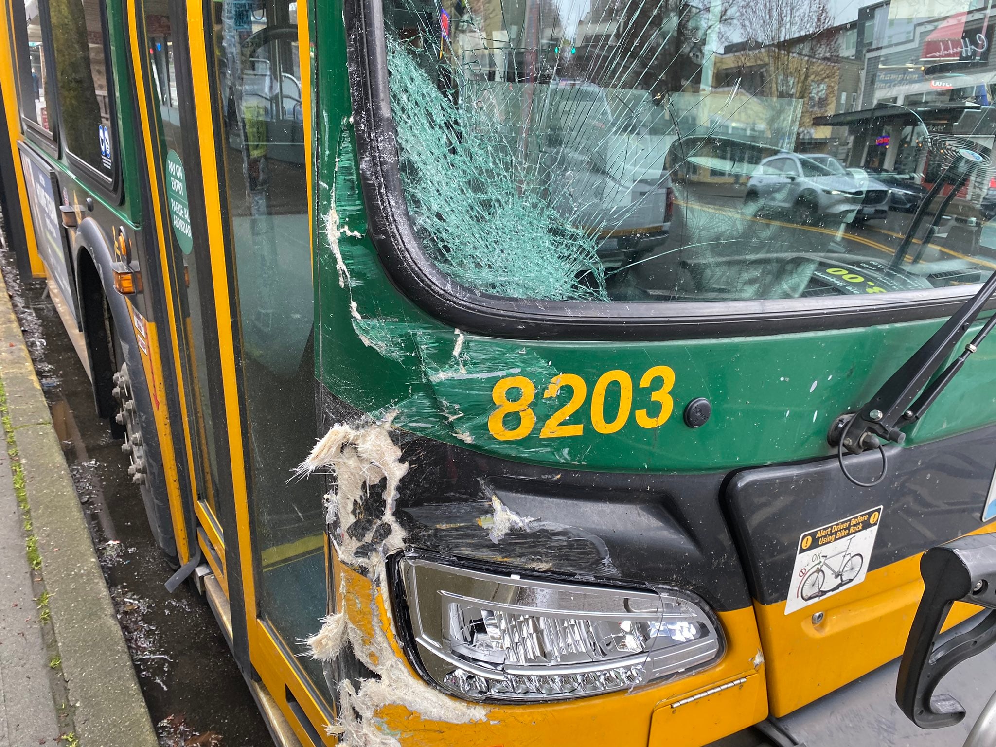 Passenger jumps in to stop bus after driver suffers medical emergency ...