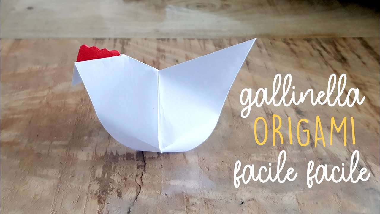 Gallina origami facile tutorial creativo passo passo