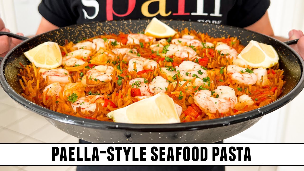 Spanish seafood pasta easy paella style fideos recipe