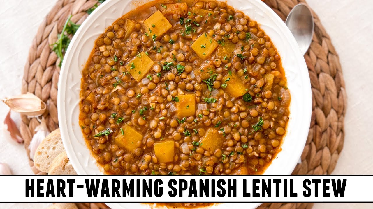 Spanish lentil and pumpkin stew easy one pot heartwarming recipe