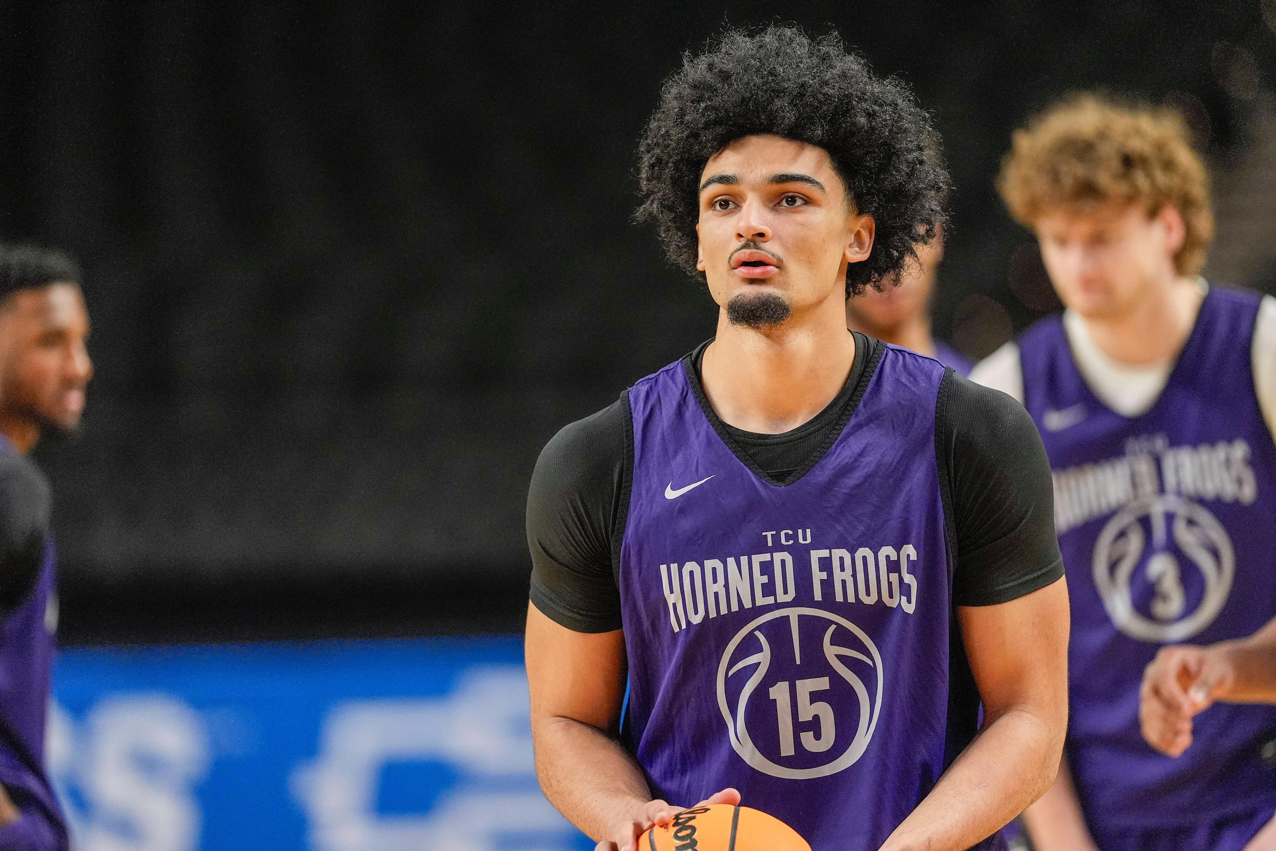 TCU player David Punch provides bulletin board material for Ohio State