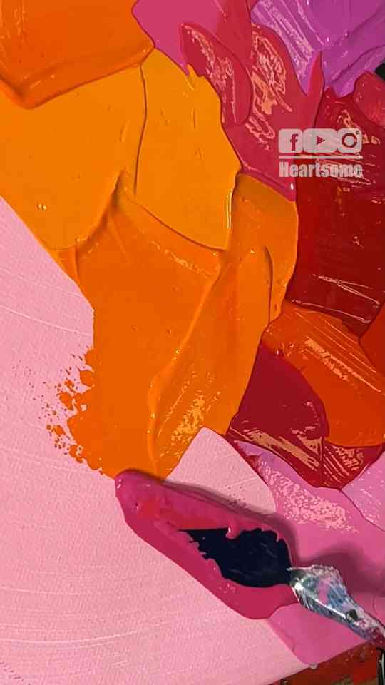 Artist creates stunning semi-abstract portrait with acrylics
