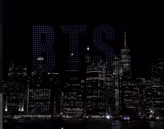 BTS drone show lights New York for 'Arirang' album