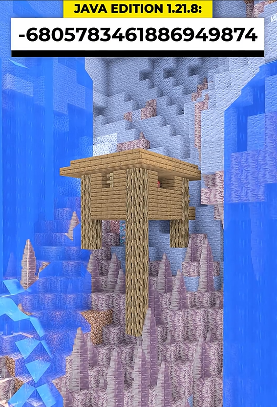 Minecraft seed with witch hut in a dripstone cave | Epic exploration