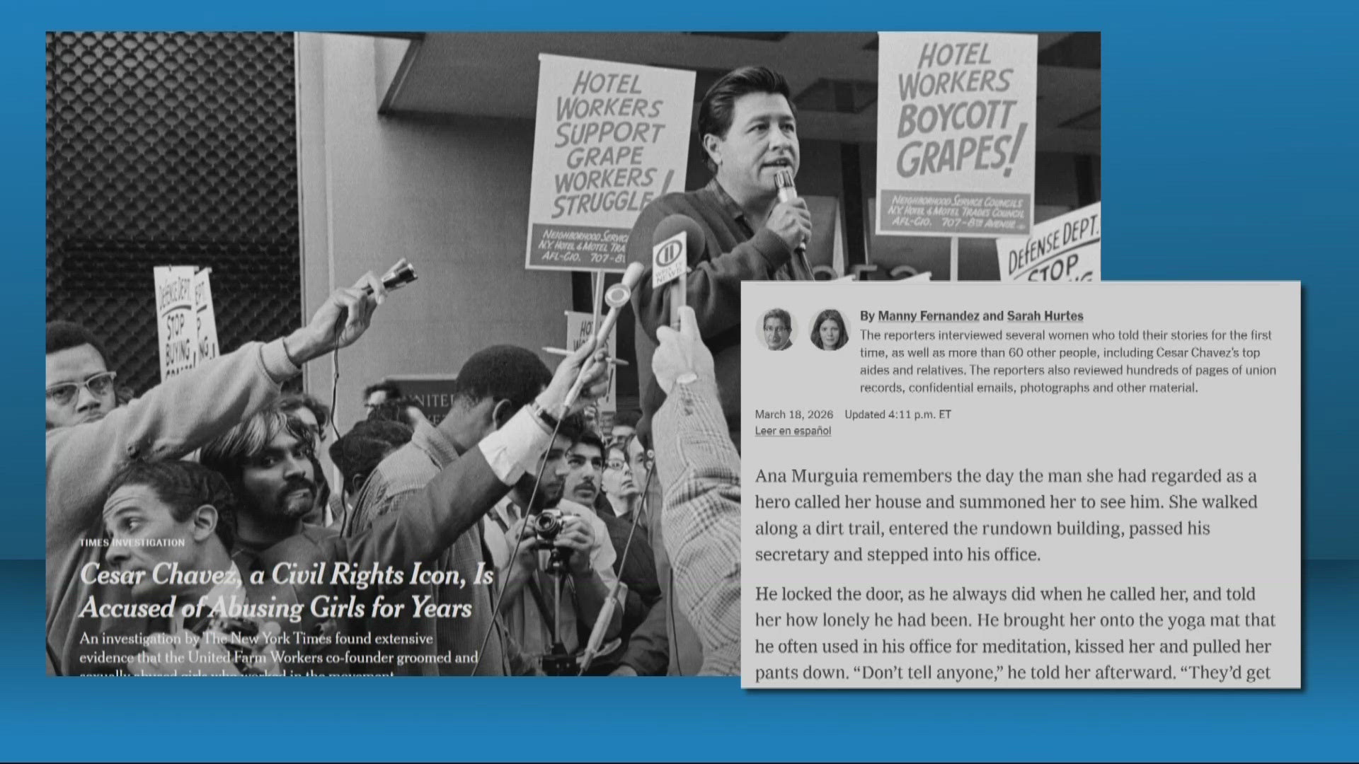 New allegations surface against Cesar Chavez, including from Dolores Huerta