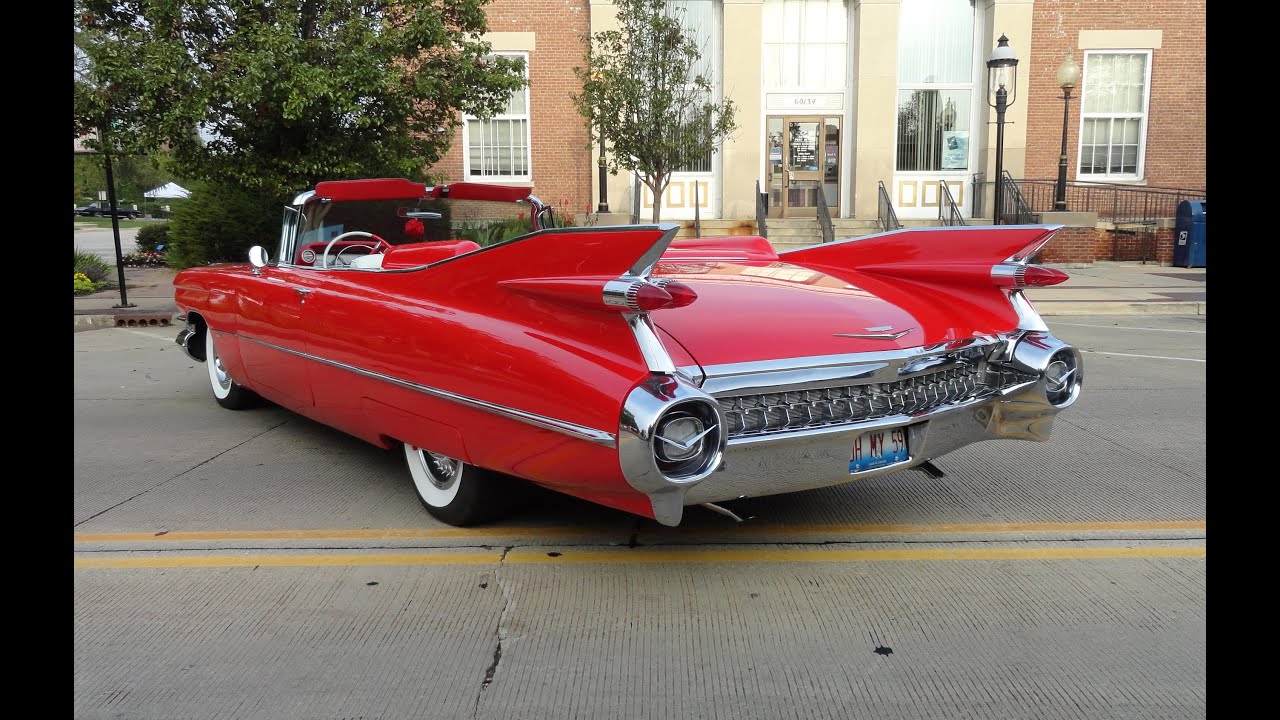 1959 Cadillac Series 62 convertible in red