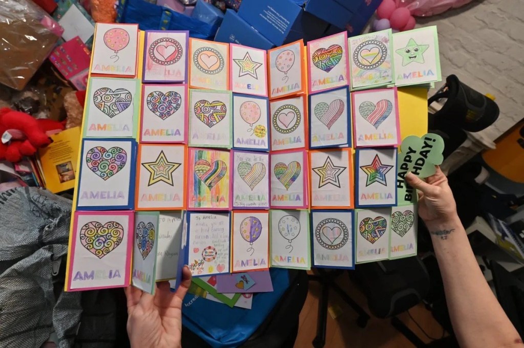 Girl who received 304,000 birthday cards dies two weeks after turning eight
