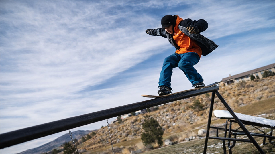 Epic snowboard park tricks