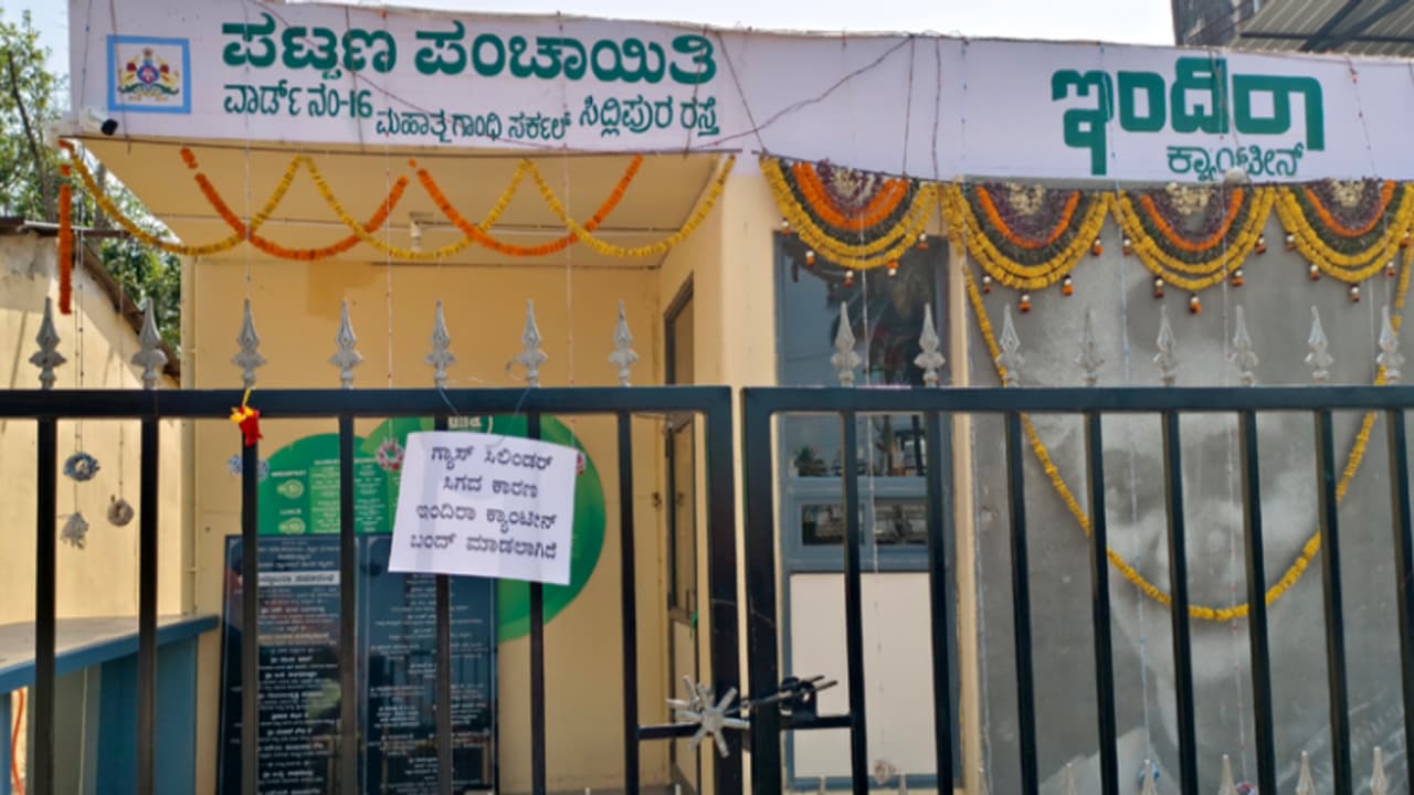 Karnataka: Gas shortage forces Indira Canteen to close three days after ...