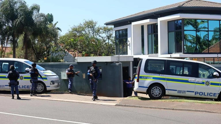 In pics: SAPS tactical unit raids Calvin Mathibeli’s Durban North ...