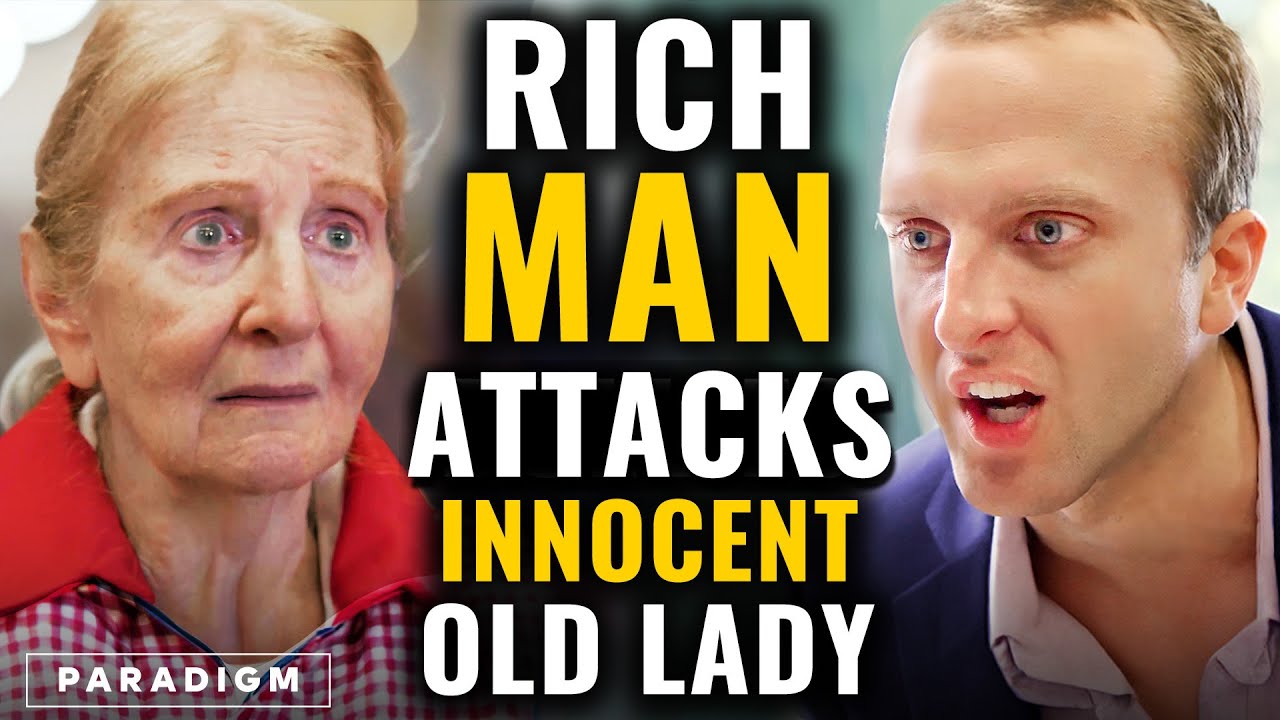 Rich man bullies the wrong old lady (sketch)