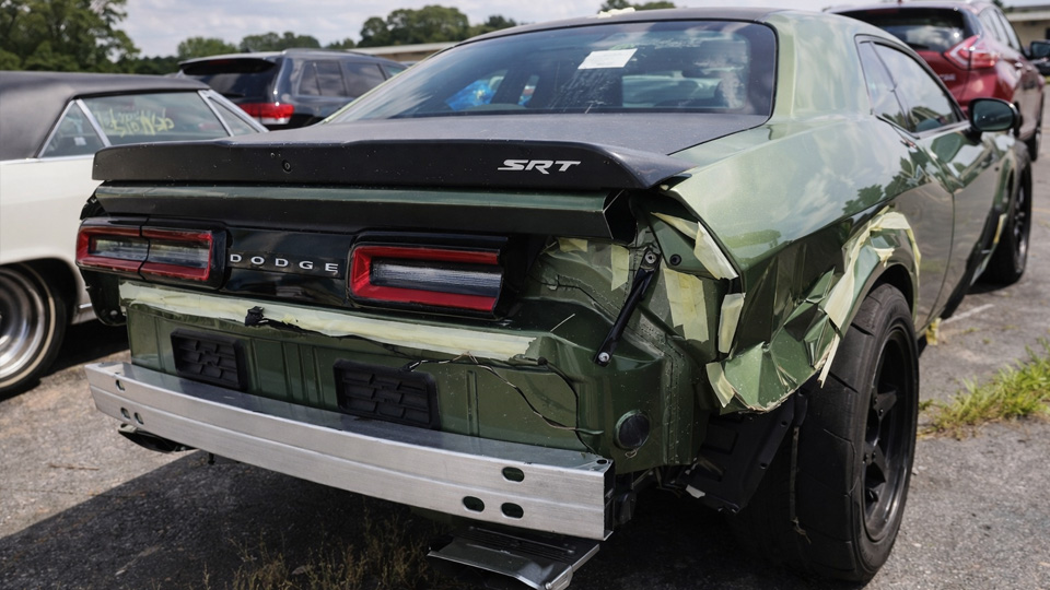 This crashed Dodge Demon still sold for $85k