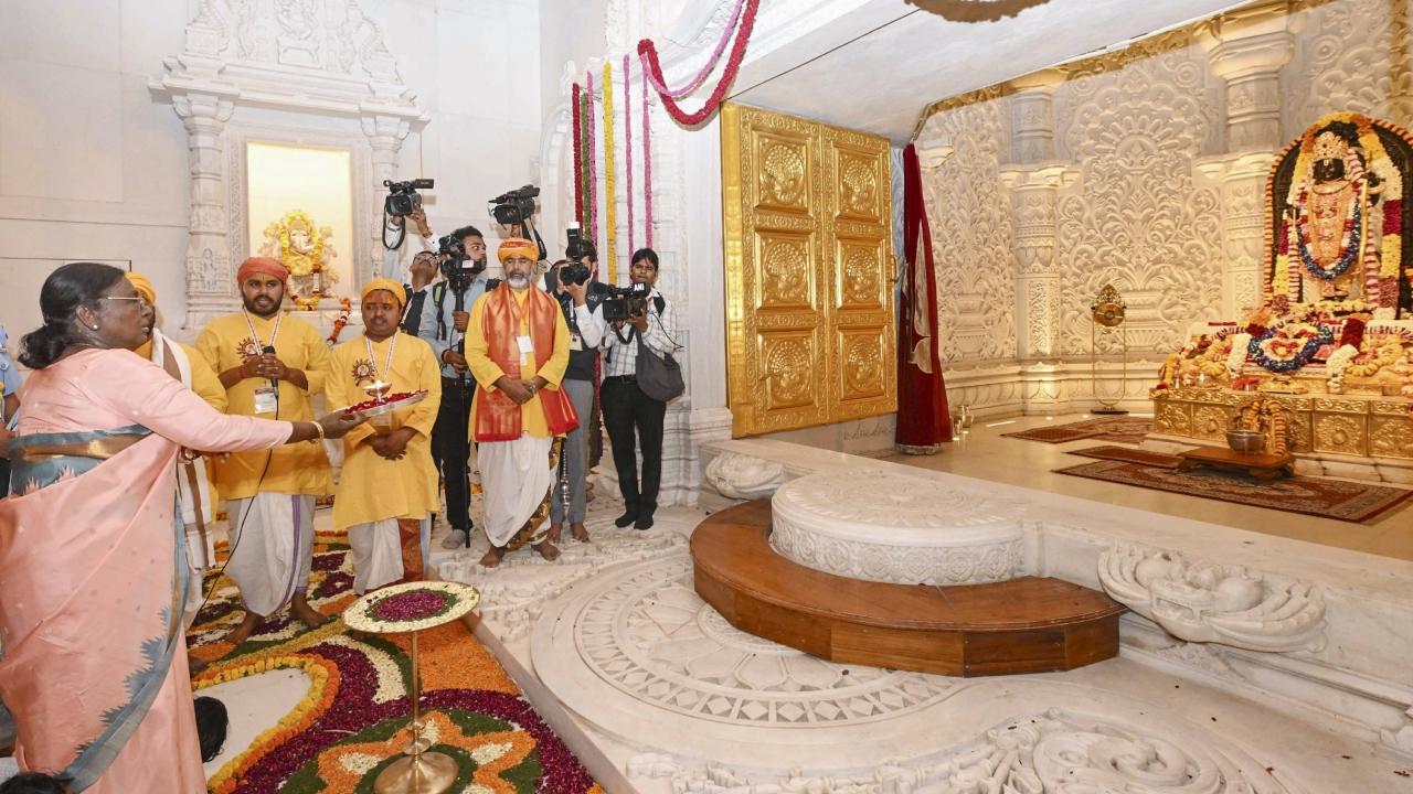 In photos President Murmu visits Ram temple in Ayodhya