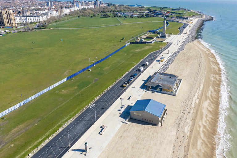 Finishing touches added to new-look promenade in front of Southsea ...