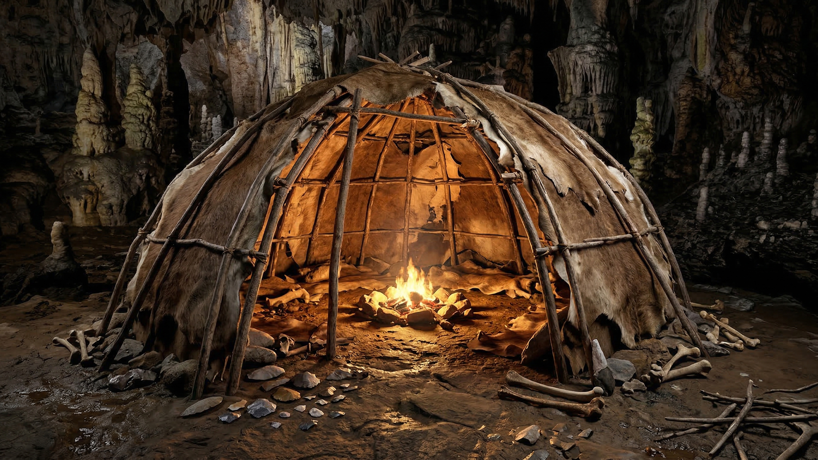 16,800-year-old Ice Age hut found sealed inside a Spanish cave