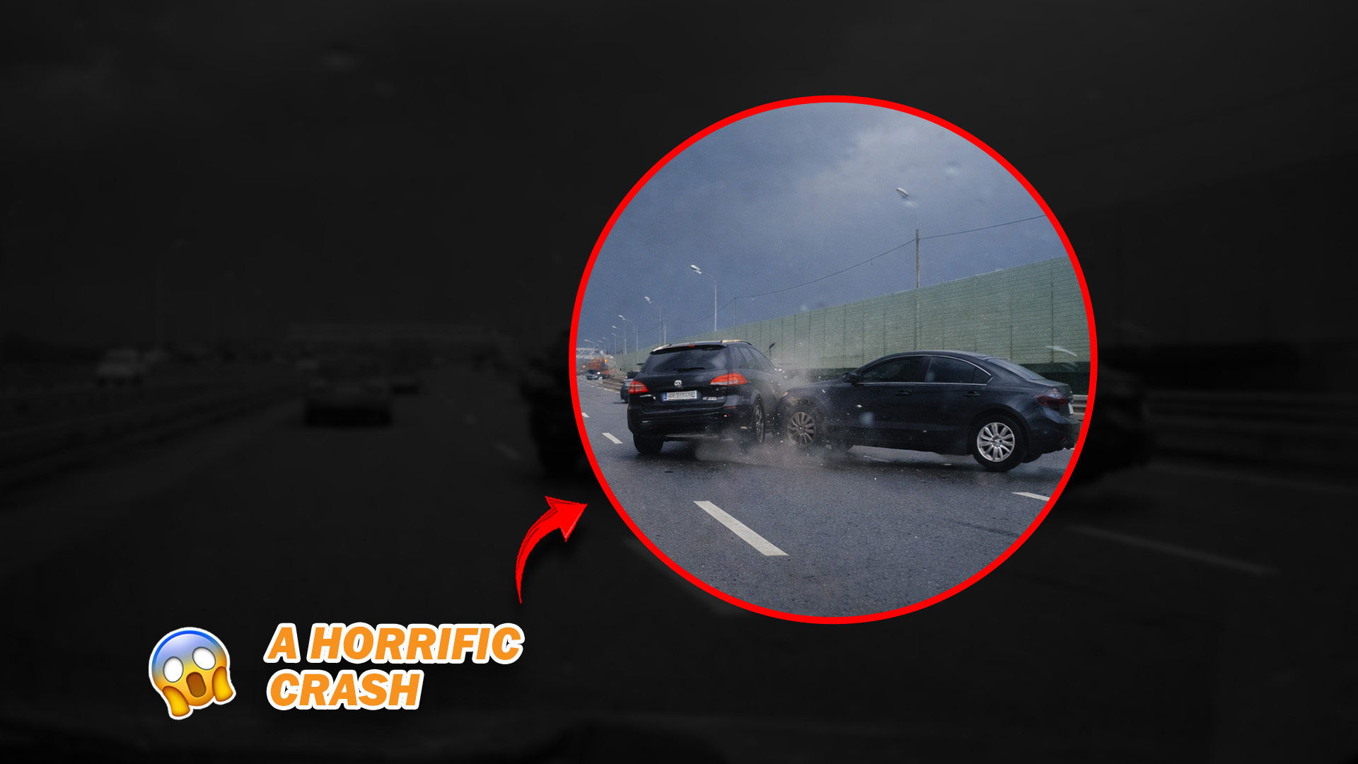Careless driver speeding and crashing into another car