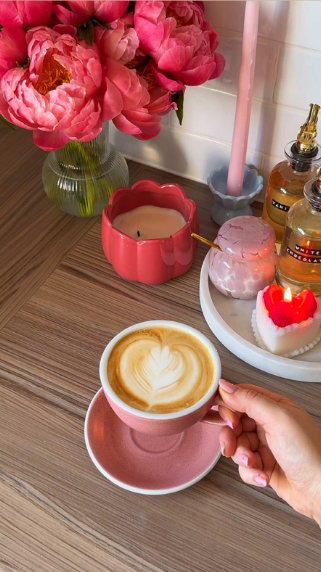 Setting up my coffee machine for the perfect aesthetic