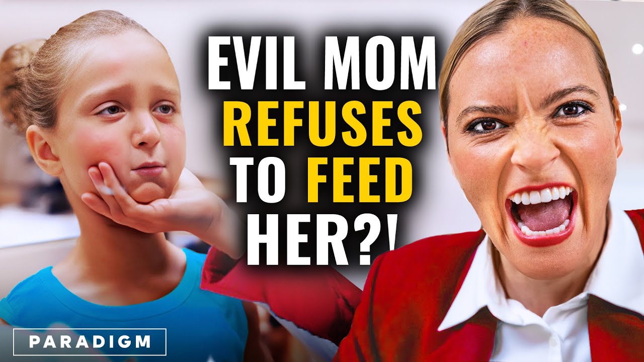 Evil mom refuses to feed her daughter (sketch)