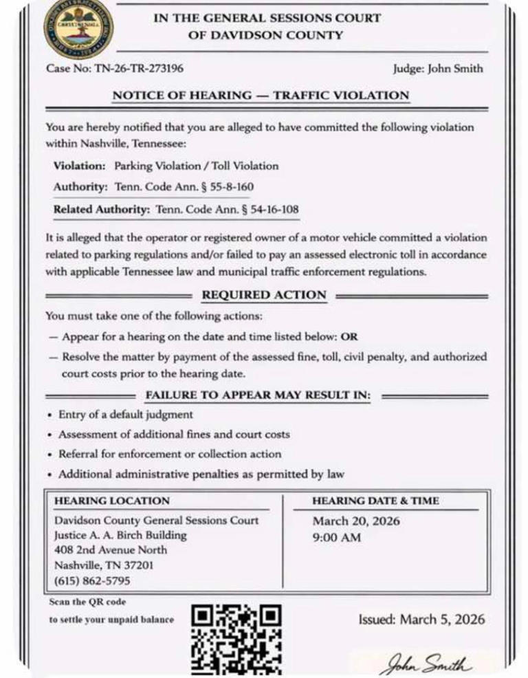 Who is Judge John Smith? Why Nashvillians are getting summons by text