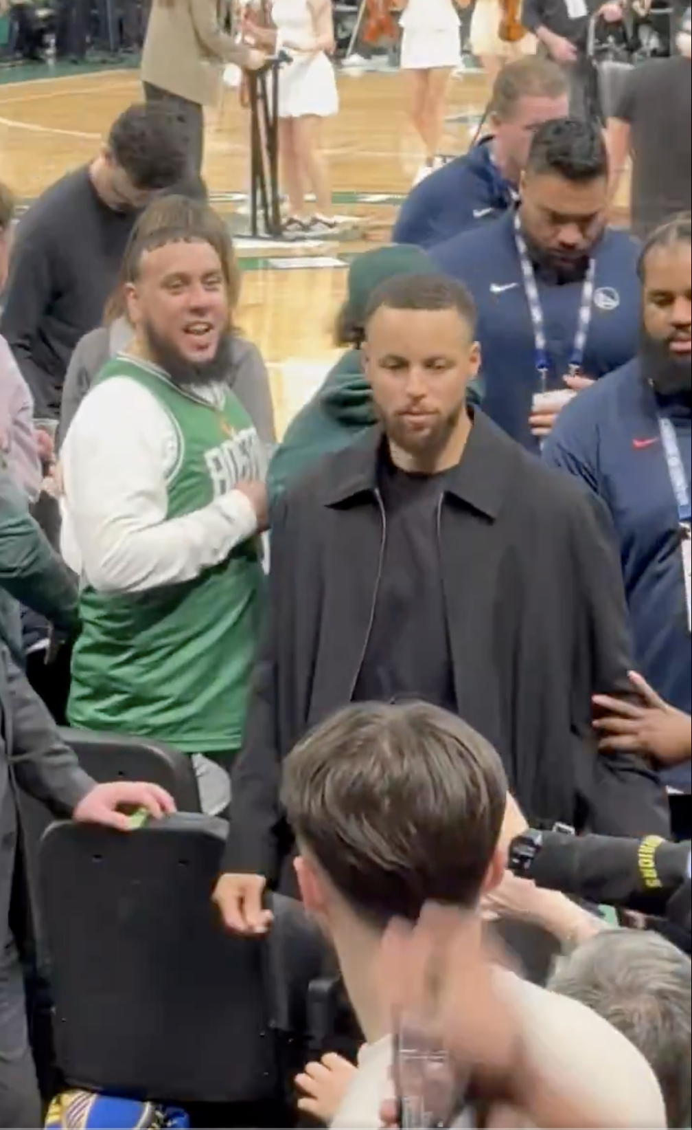 Celtics fan ejected after pulling on Steph Curry’s arm