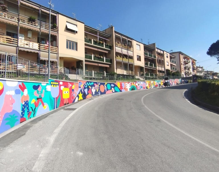 Murales di Carol Rollo per il museo di arte contemporanea di Peccioli