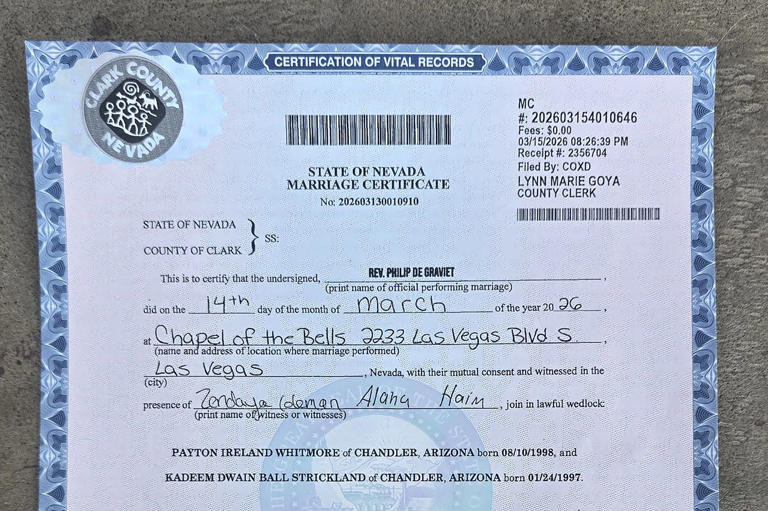 Last name Zendaya signed on couple’s marriage certificate revealed amid ...