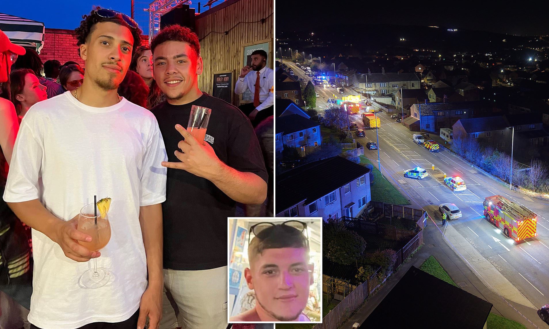 Three men are killed in three-car crash in Halifax as fourth fights for ...
