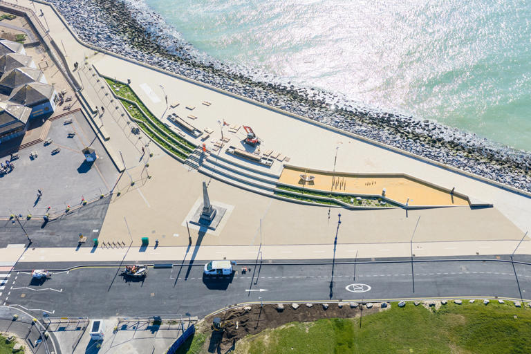 Finishing touches added to new-look promenade in front of Southsea ...