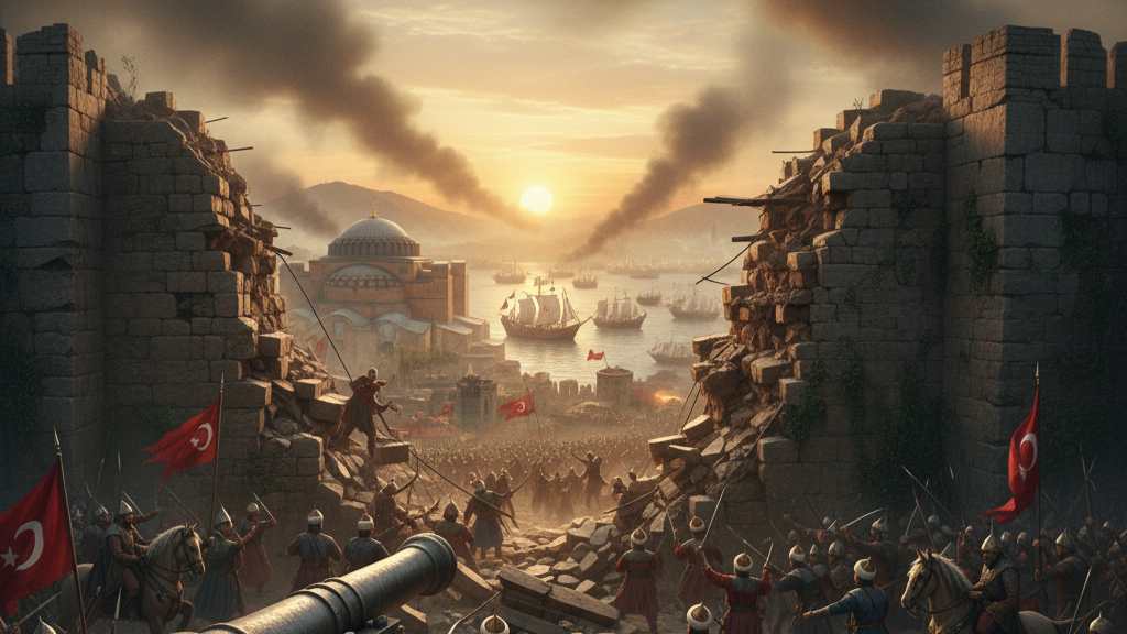 Fall of Constantinople explained in 1 minute