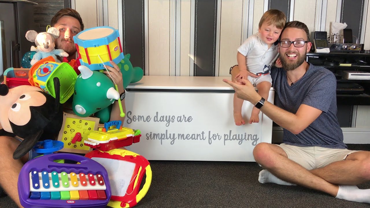 I created a space-saving toy box!