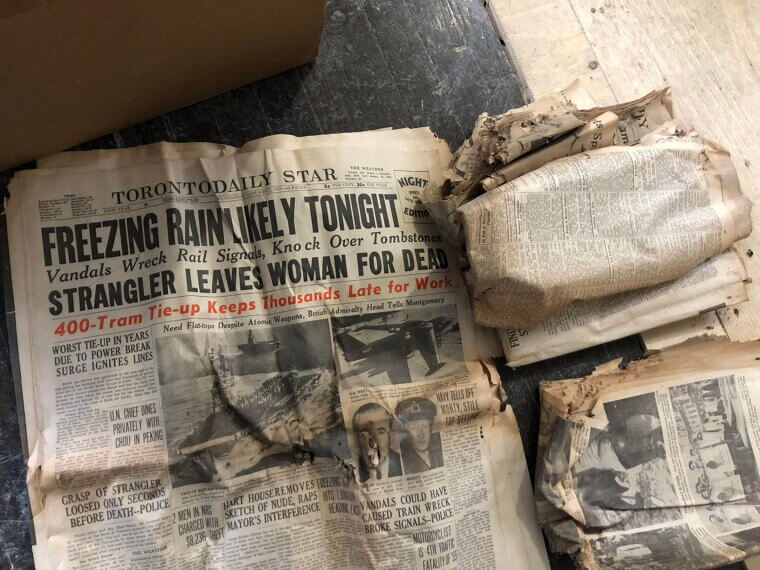 Things found behind the walls of old homes during renovations