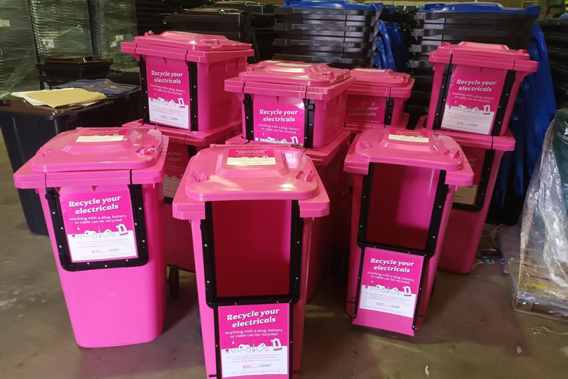 Surrey area to get new bright pink bins to recycle small electrical items