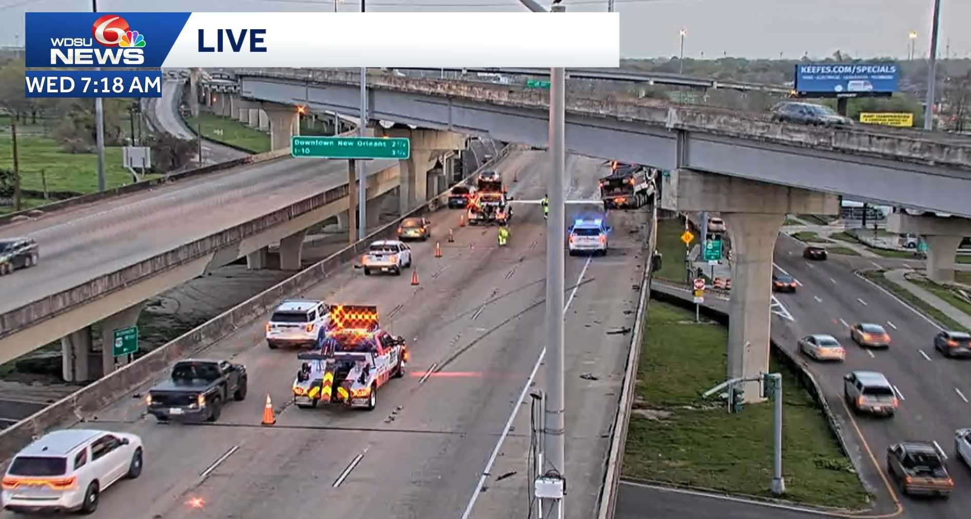 US-90B eastbound reopens after crash causes morning commute traffic jam