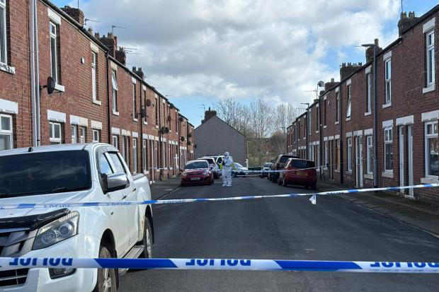 Pictures as white-suited investigators called to Shildon 'murder' scene