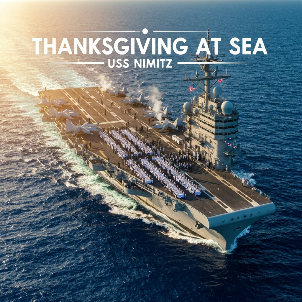 Thanksgiving on USS Nimitz: Epic feast aboard aircraft carrier