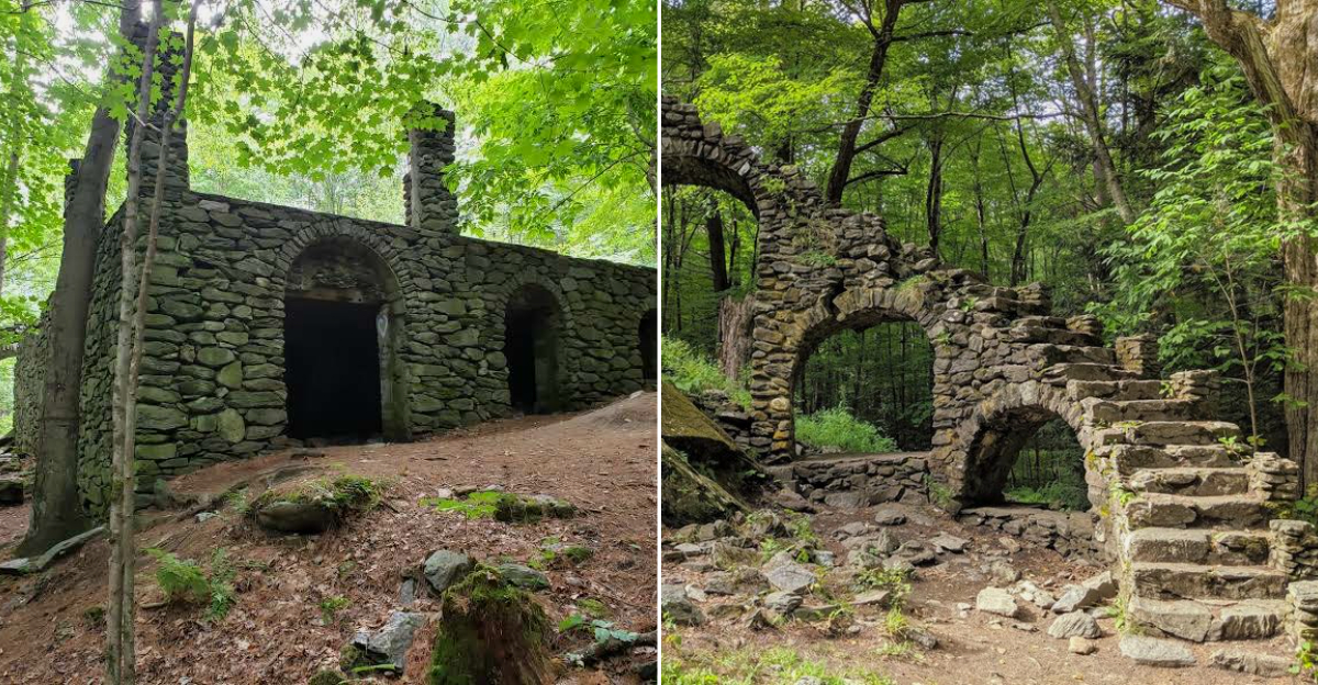 This forgotten New Hampshire castle ruins hike has a reputation that ...